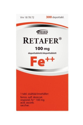 RETAFER 100 mg (1 × 300kpl) – Karhu Apteekki