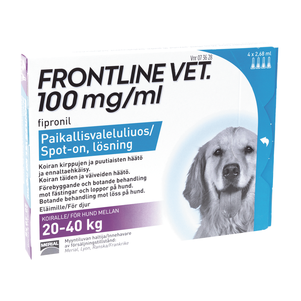 FRONTLINE VET 100 mg/ml (4 × 2,68ml) – Nettiapteekki | Apteekkituotteet ...