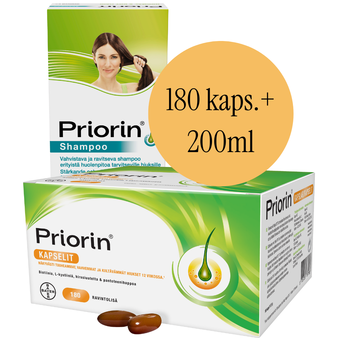 PRIORIN kapselit + shampoo – Karhu Apteekki