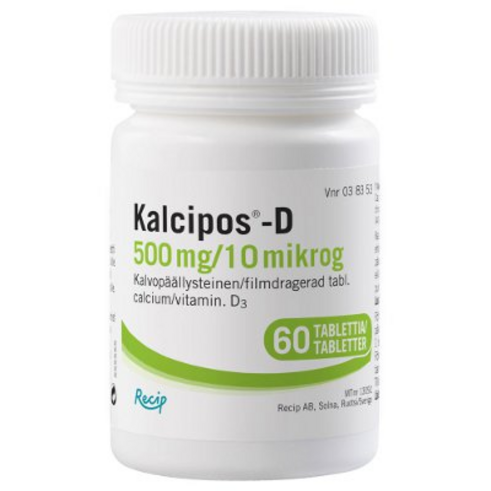 KALCIPOS-D tabletti, kalvopäällysteinen 500 mg/10 mikrog 60 kpl ...