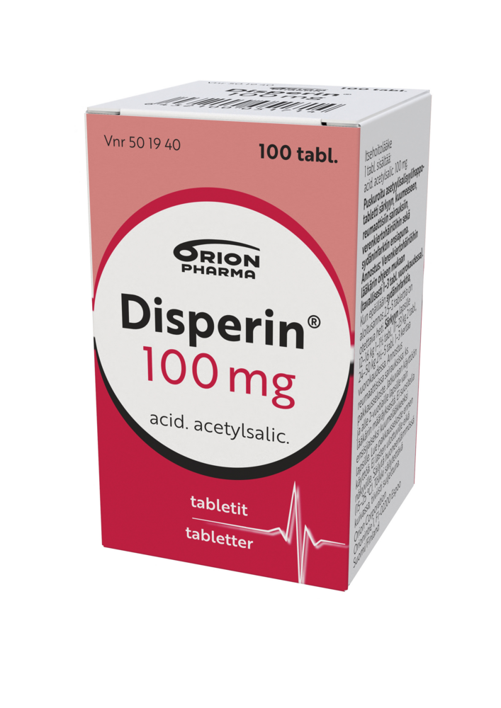 DISPERIN tabletti 100 mg 100 kpl – Karhu Apteekki