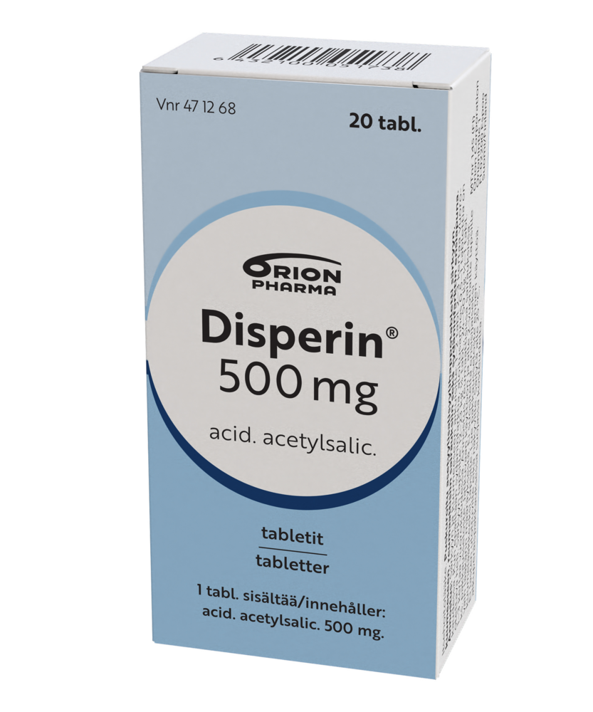 DISPERIN tabletti 500 mg 20 fol – Aitoapteekki